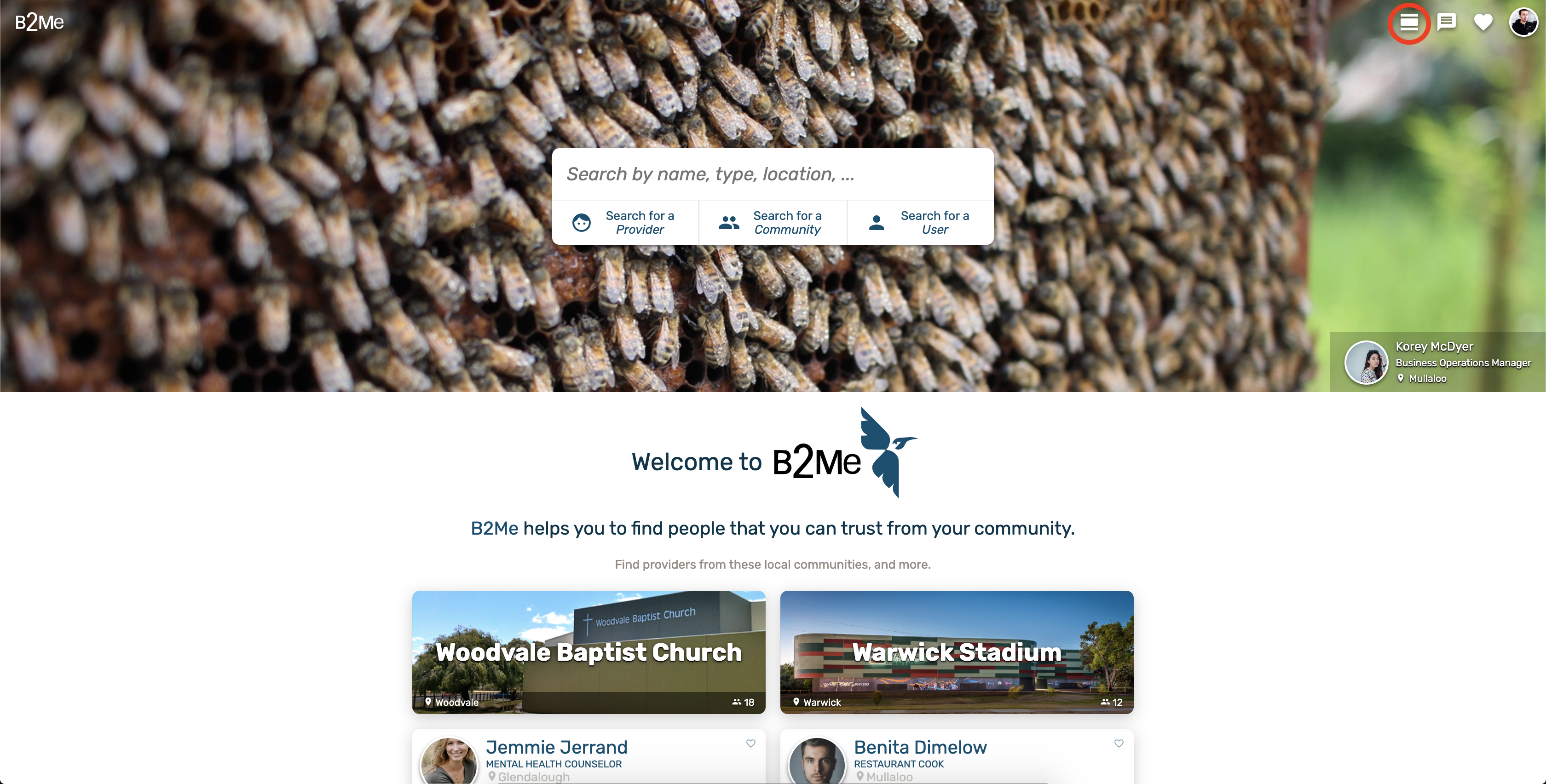 B2Me Activity Stream – B2Me Australia